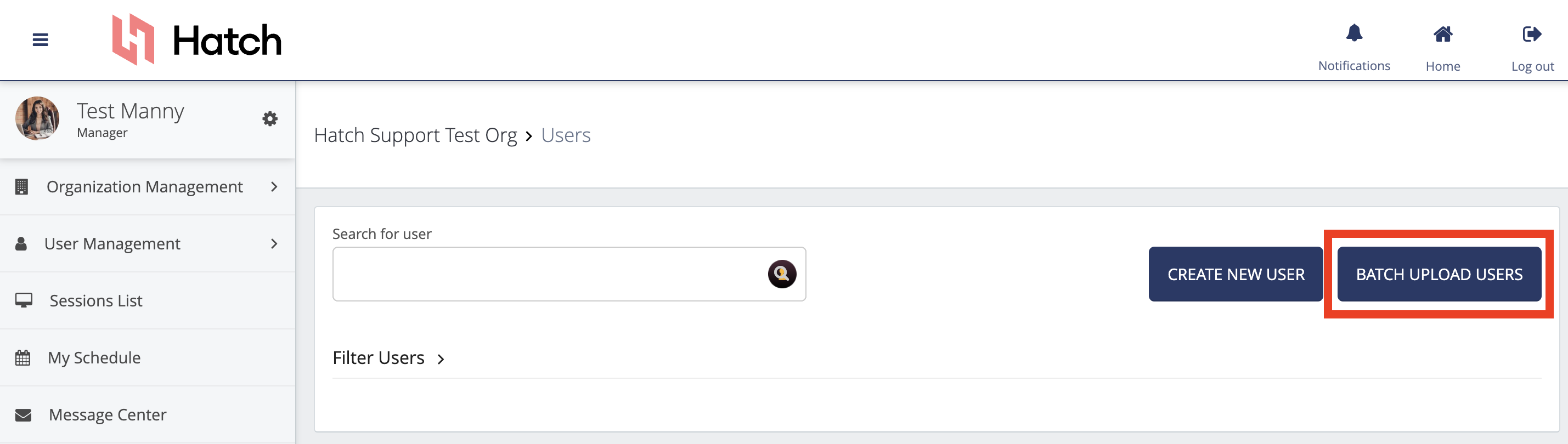 Batch Uploading Users Hatch 